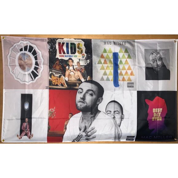 Wall Decor | Mac Miller Circles Album Cover Collage Poster Flag ...